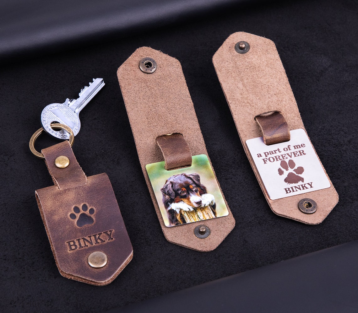 Dog Remembrance Keychain Pet Photo Keychain Pet Loss Gifts - Etsy