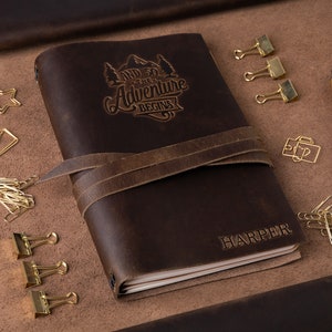 Custom Leather Journal for Graduation Gift for College - Etsy
