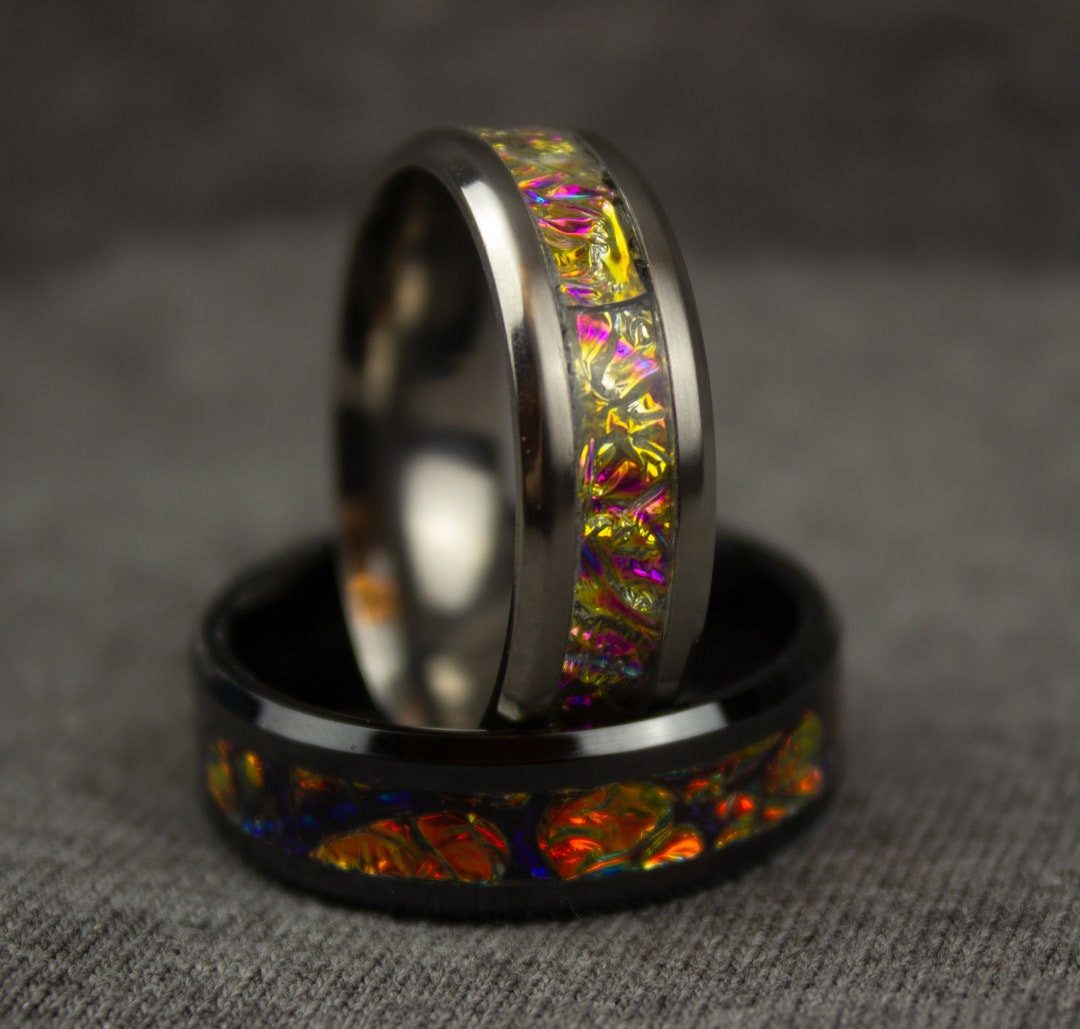 Dichrolam Inlay Ring - Etsy