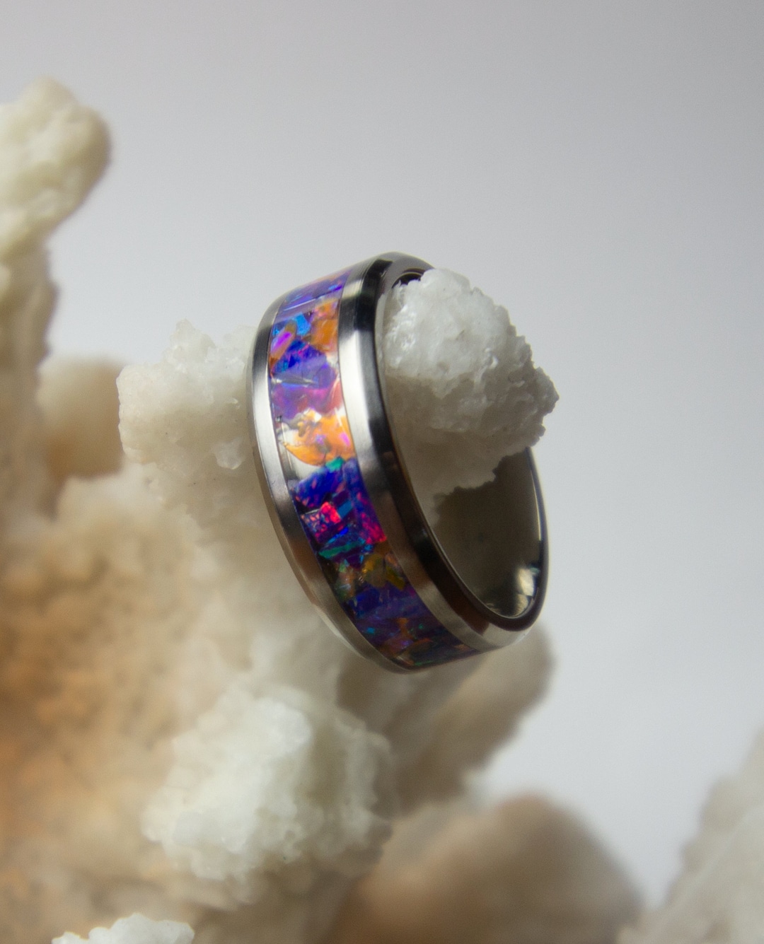 Custom Stone Inlay Ring - Choose up to 3 Colors! - Etsy