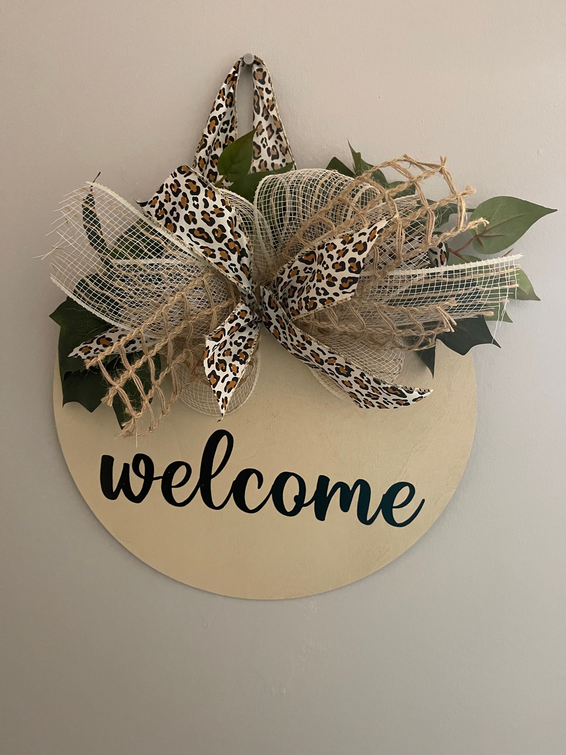Leopard Print Welcome Sign | Etsy