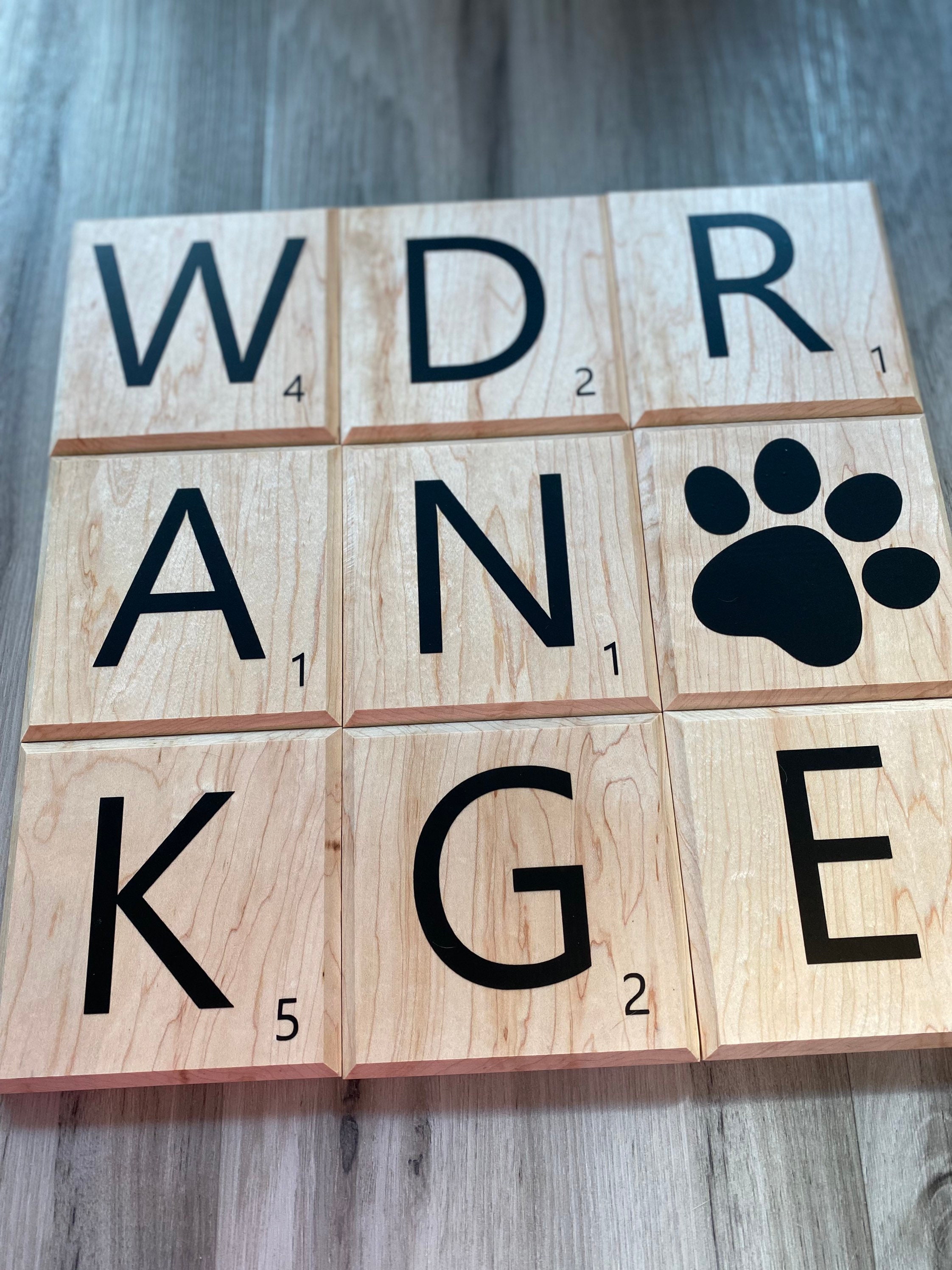 Hard Wood Scrabble Wall Tiles - Etsy