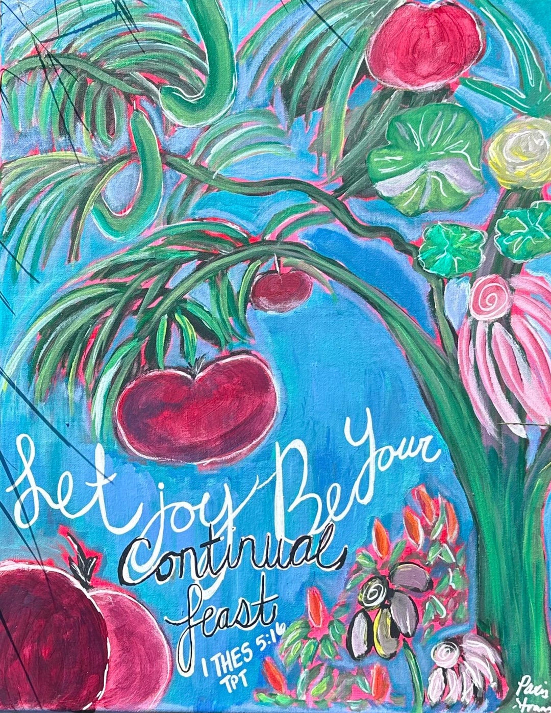 Let Joy Be Your Continual Feast, Prophetic Art, Live Worship Painting - Etsy