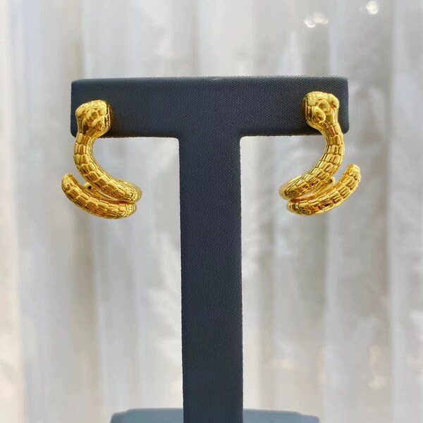24k Gold Earrings - Etsy