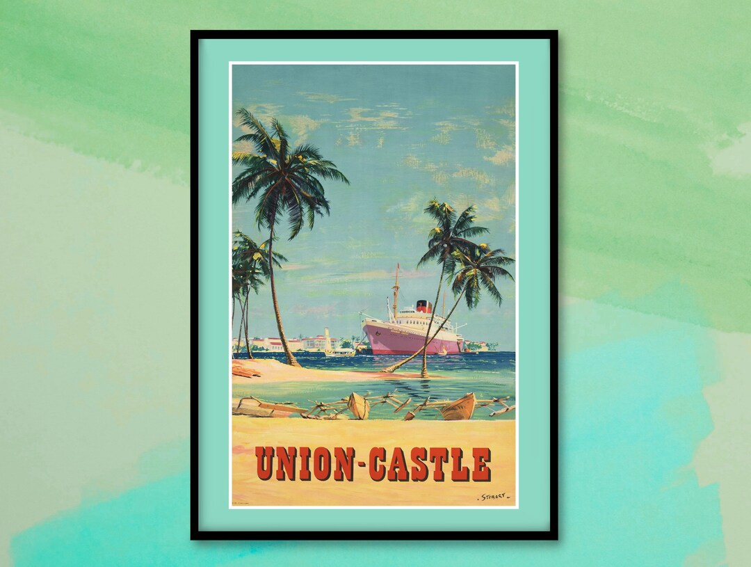 Vintage Cruise Ship Poster Union Castle Cruise Line - Etsy