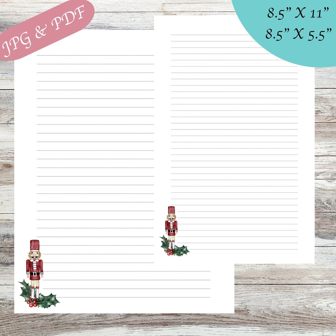Christmas Nutcracker Printable Writing Sheets | Writing Paper ...
