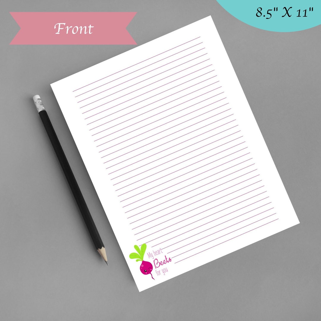 Beeting Heart Printable Writing Sheets | Writing Paper | Stationery | 8 ...