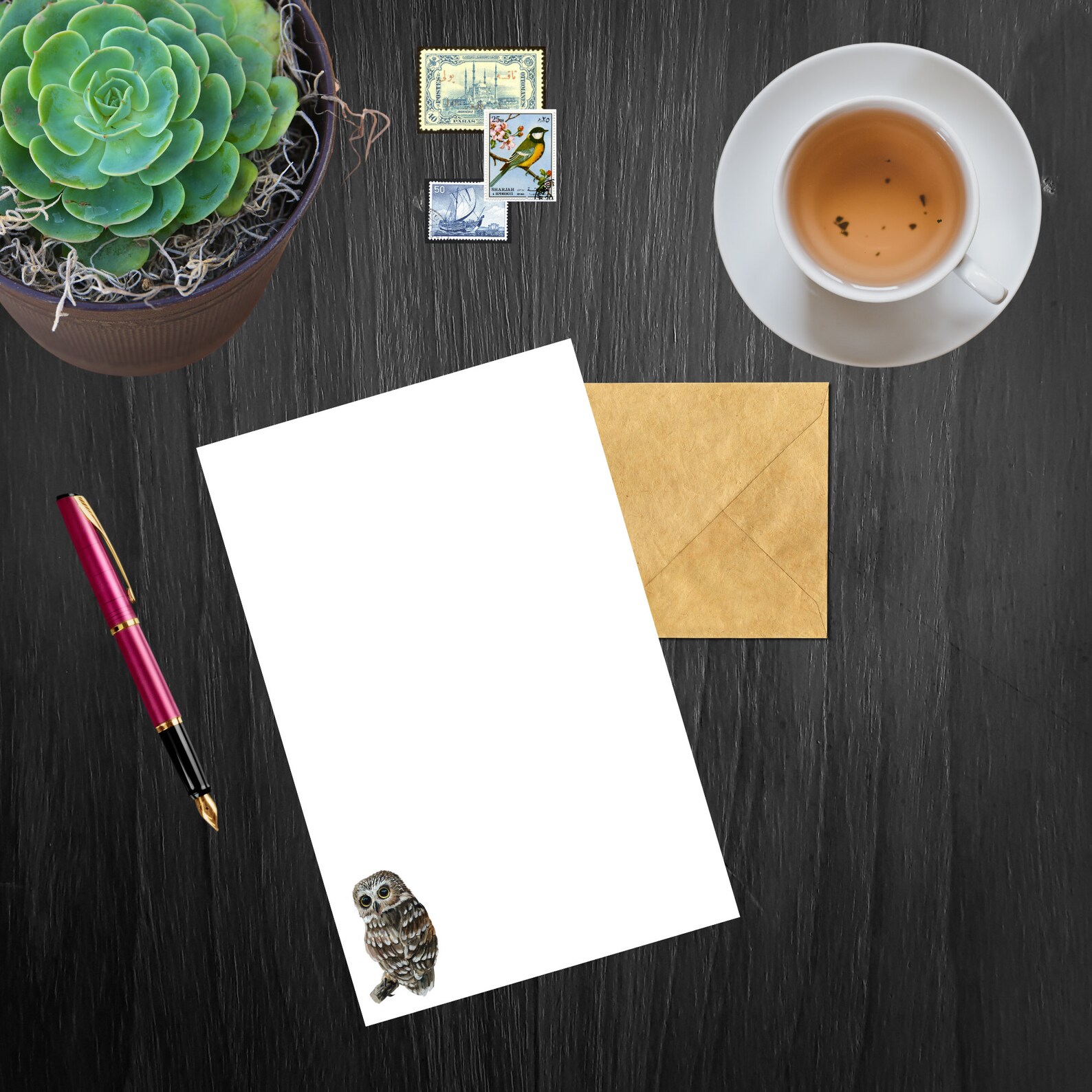 Little Owl Printable Writing Sheets | Writing Paper | Stationery | 8.5 ...