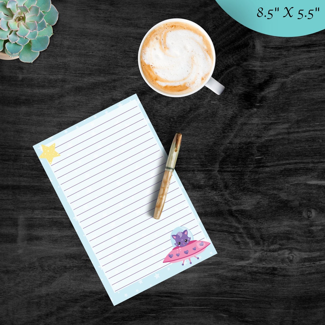 Space Cats Printable Writing Sheets | Writing Paper | Stationery | 8.5 ...