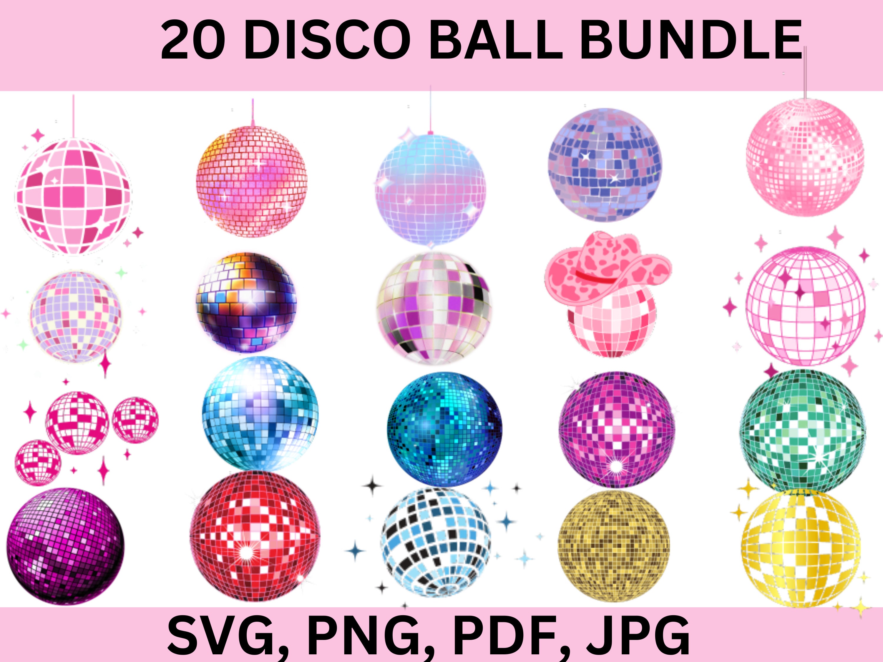 20 Disco Ball Svg, Disco Ball Png, Discoball Svg, Cute Svg Groovy Svg ...