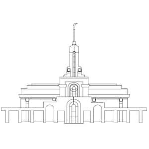Digital Mount Timpanogos Temple, Vector, Digital Use, Glowforge - Etsy