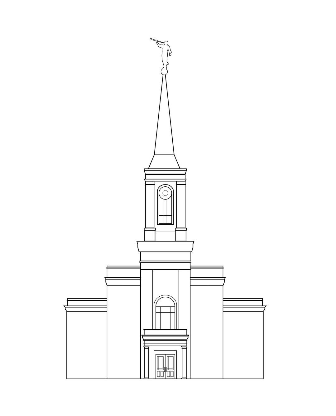 Digital Star Valley Wyoming Temple Vector, LDS Temple Art, Glowforge ...