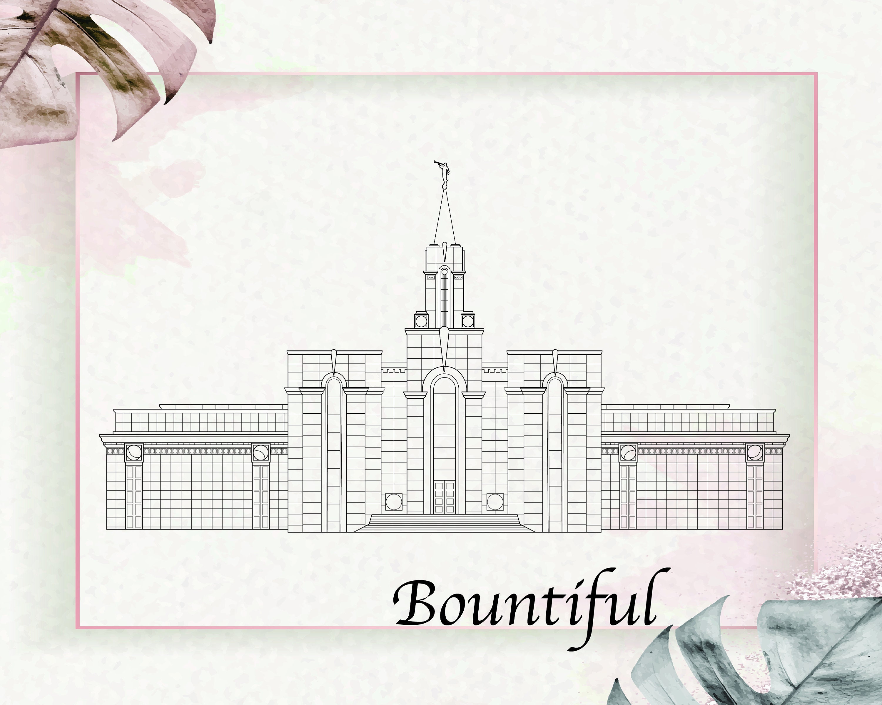 Digital Bountiful Temple, Vector, Digital Use, Glowforge, LDS Temple ...