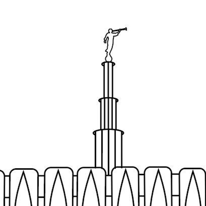 Printable Coloring Page LDS Provo Temple General Conference - Etsy