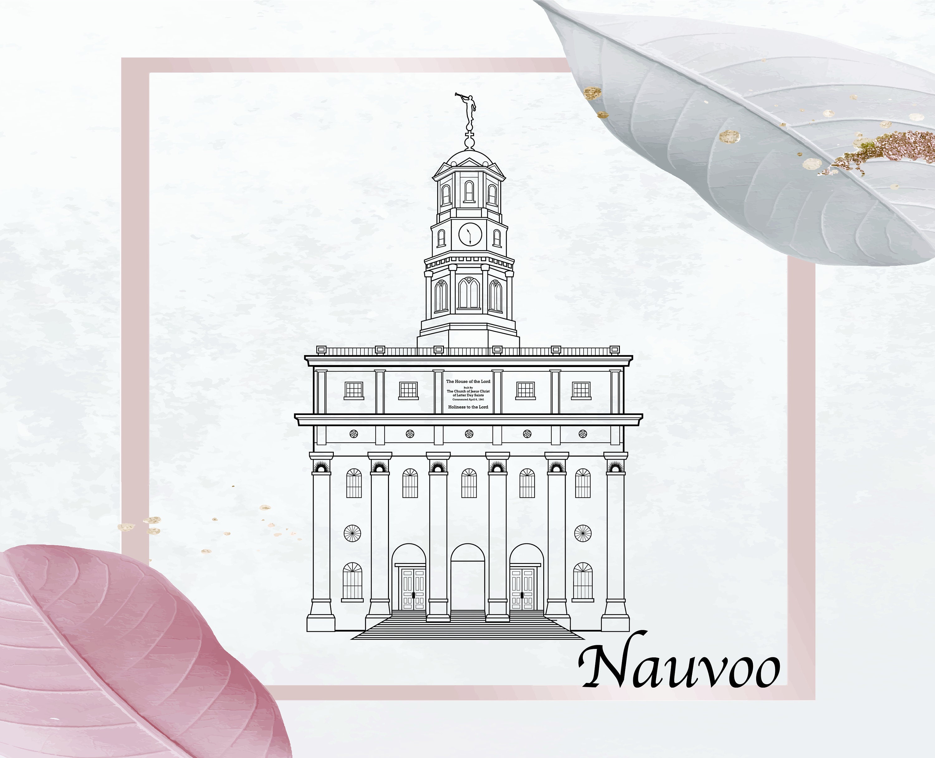 Digital Nauvoo Temple, Vector, Digital Use, Glowforge, Clipart, SVG ...