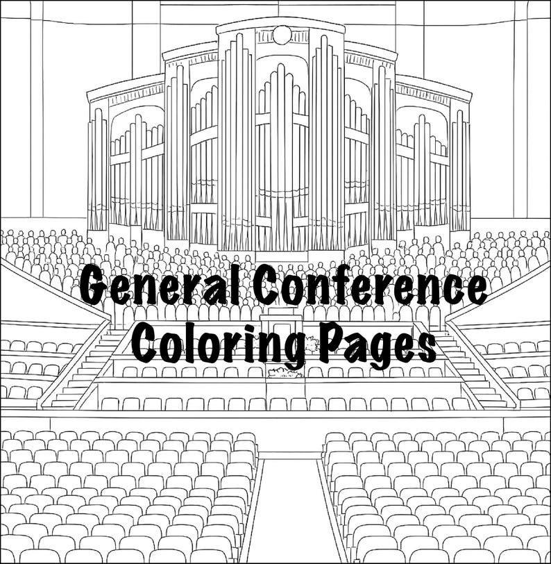 LDS General Conference Coloring Pages: Temples & Apostles (22 Pages ...