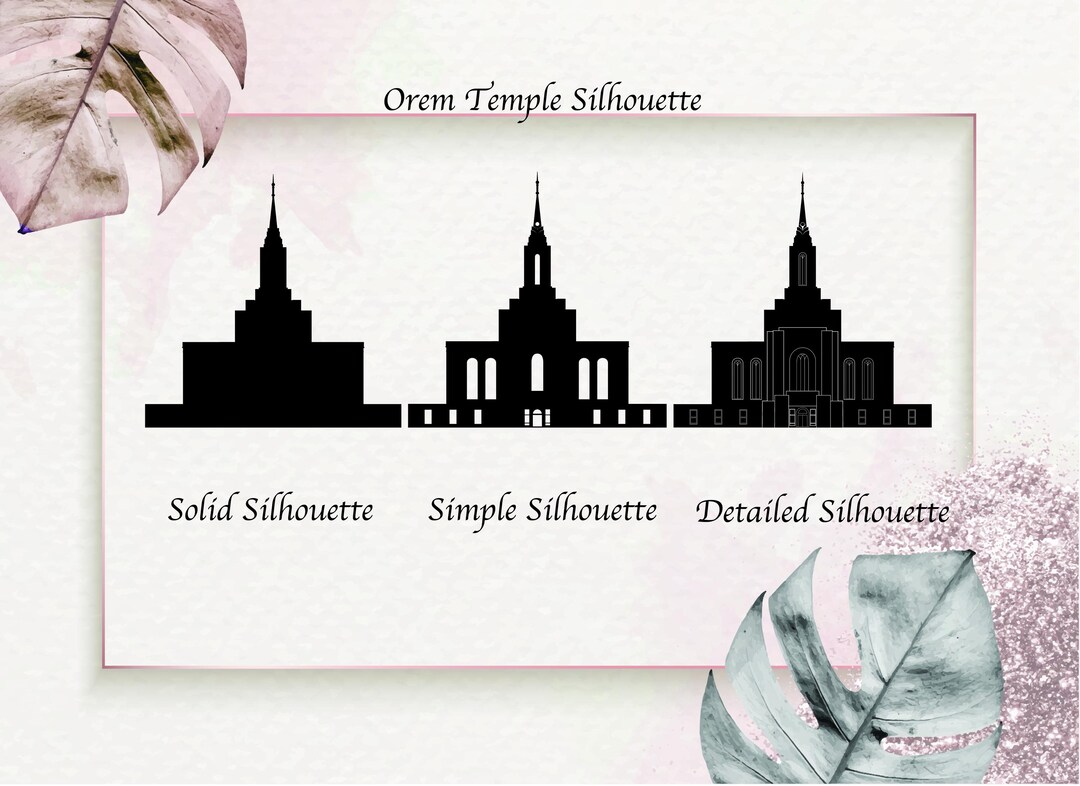 Orem Temple Silhouette Bundle: Vector SVG, PNG, PDF Files (digital ...