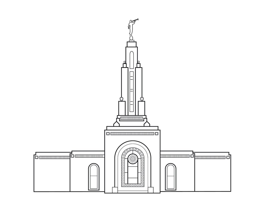 Digital Redlands Temple Vector Image Digital Use Glowforge - Etsy