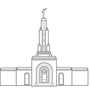 Digital Redlands Temple, Vector Image, Digital Use, Glowforge, Clip Art ...