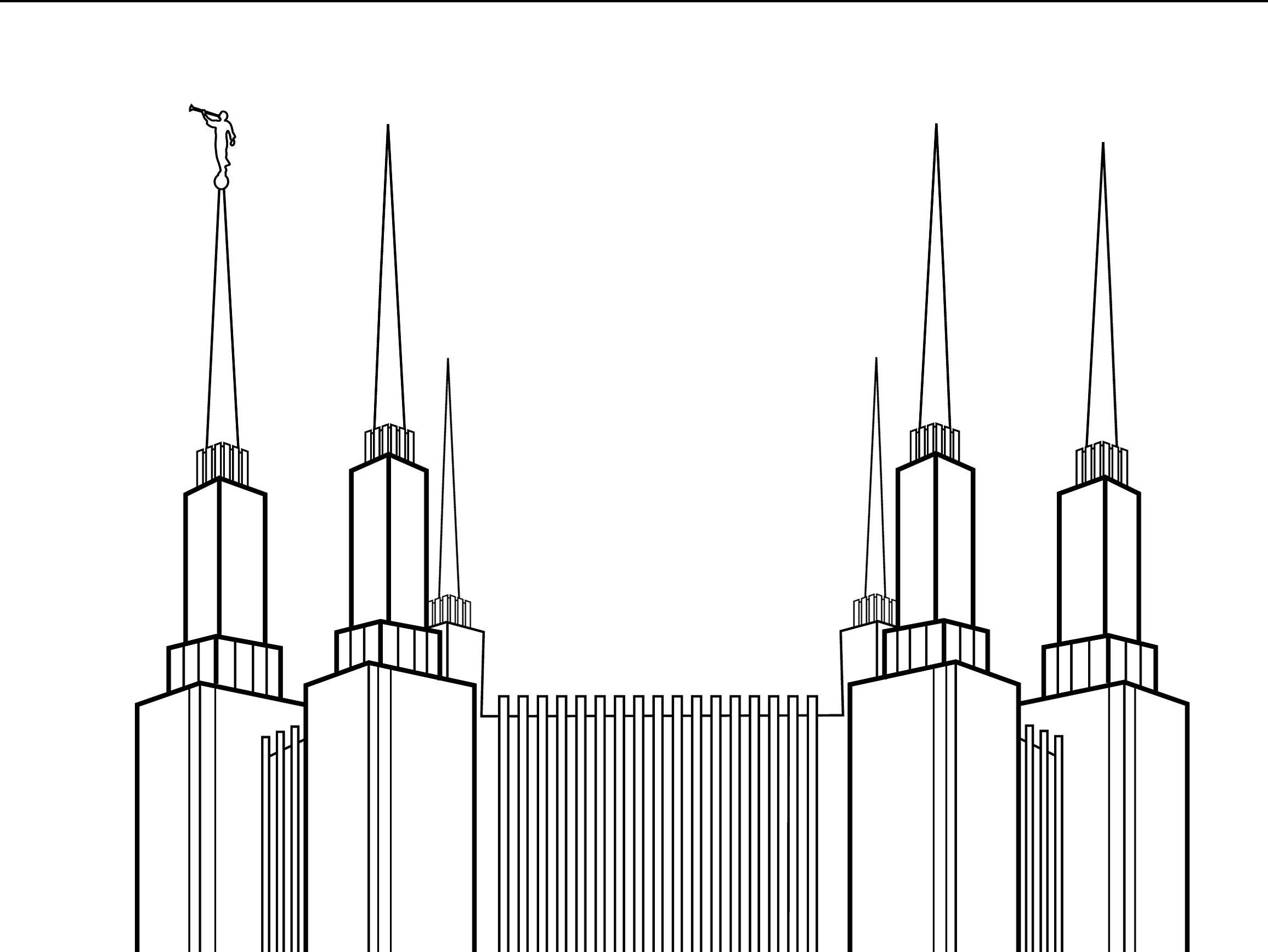 Digital Washington DC Temple, Vector, Digital Use, Glowforge, LDS ...