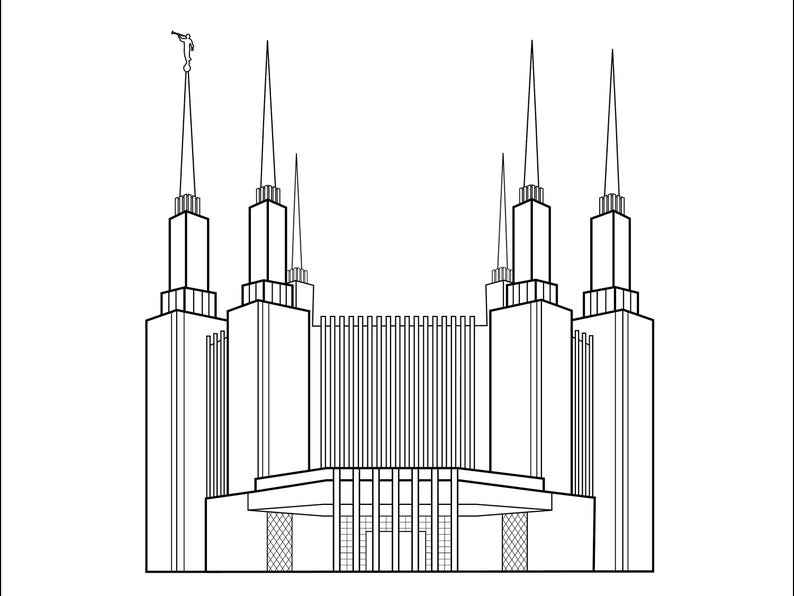 Washington DC Temple Vector, LDS Temple Art (svg, Png, Pdf) - Etsy