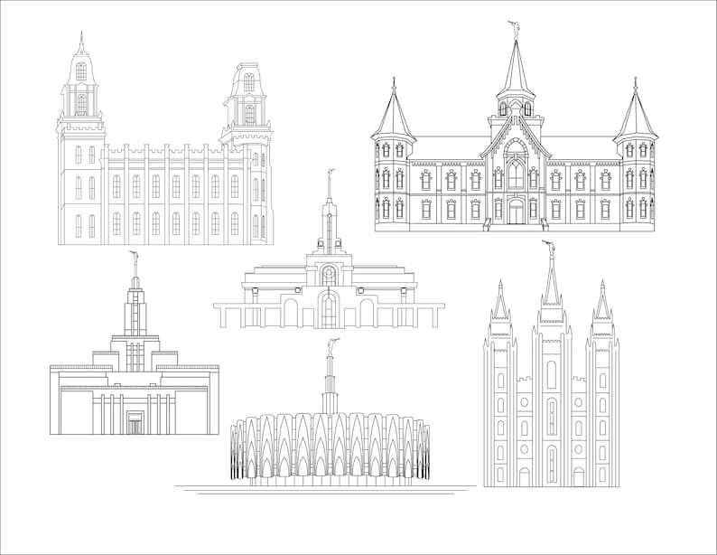 LDS Temple Coloring Pages – General Conference Activity (PDF Download ...