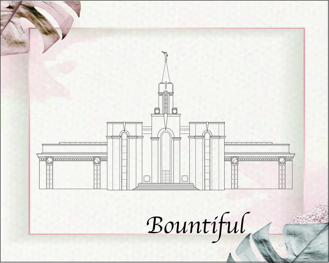 Digital Bountiful Temple, Vector, Digital Use, Glowforge, LDS Temple ...
