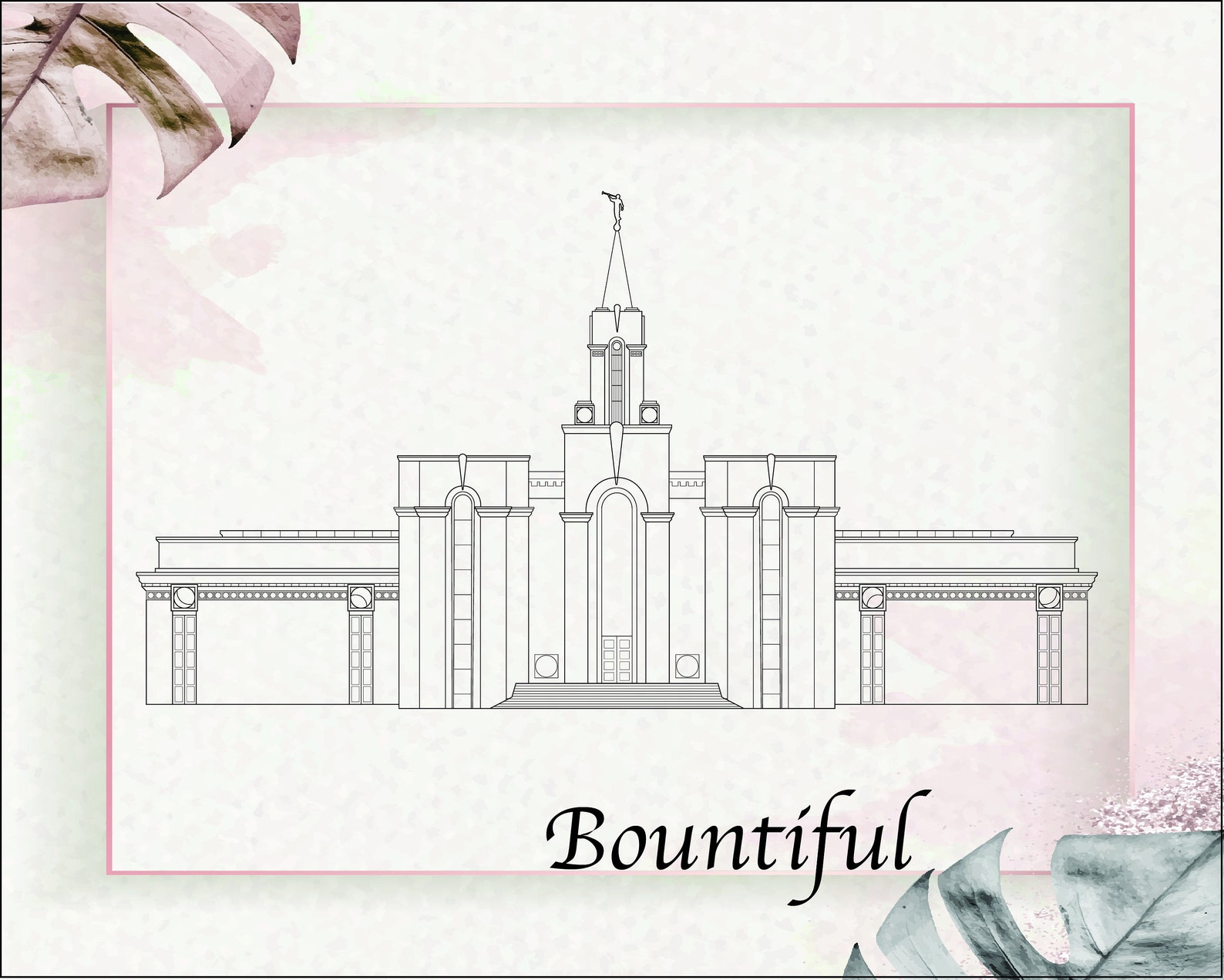 Digital Bountiful Temple, Vector, Digital Use, Glowforge, LDS Temple ...