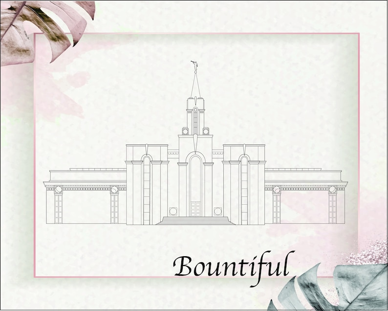 Digital Bountiful Temple, Vector, Digital Use, Glowforge, LDS Temple ...