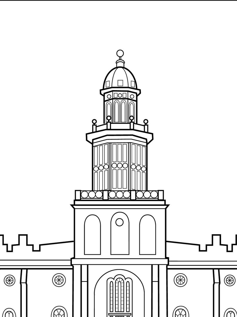Digital St George Temple, Vector, Digital, Glowforge, LDS Temple ...