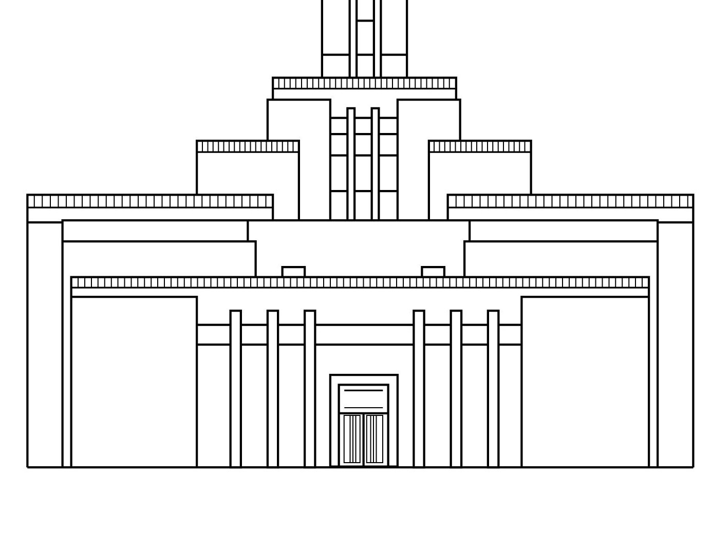 Digital Draper Temple, Vector, Digital Use, Glowforge, Clipart, SVG ...
