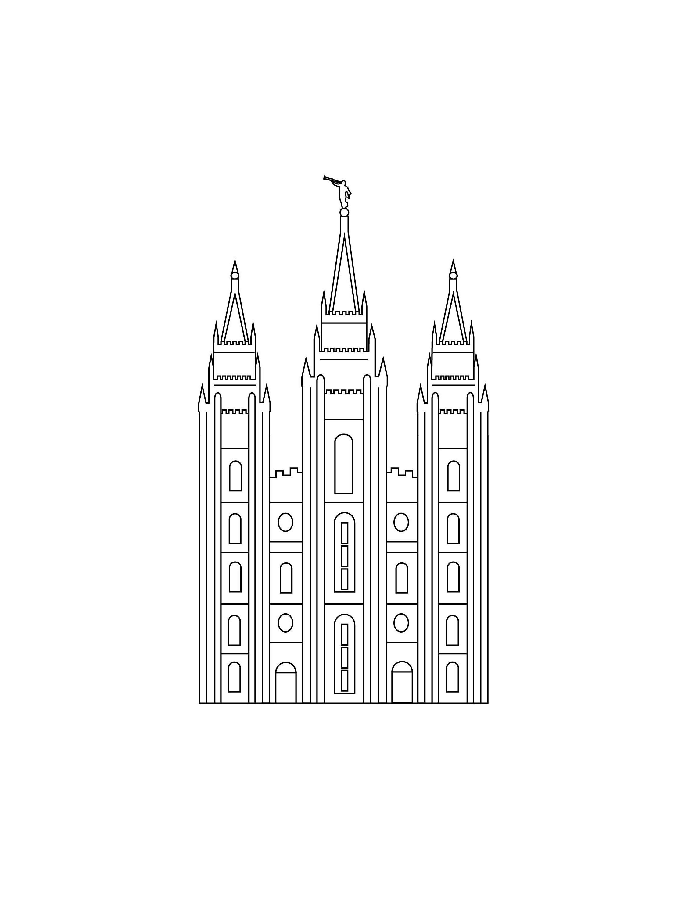 Digital Salt Lake Temple, Vector, Digital Use, Glowforge, Clipart, SVG ...