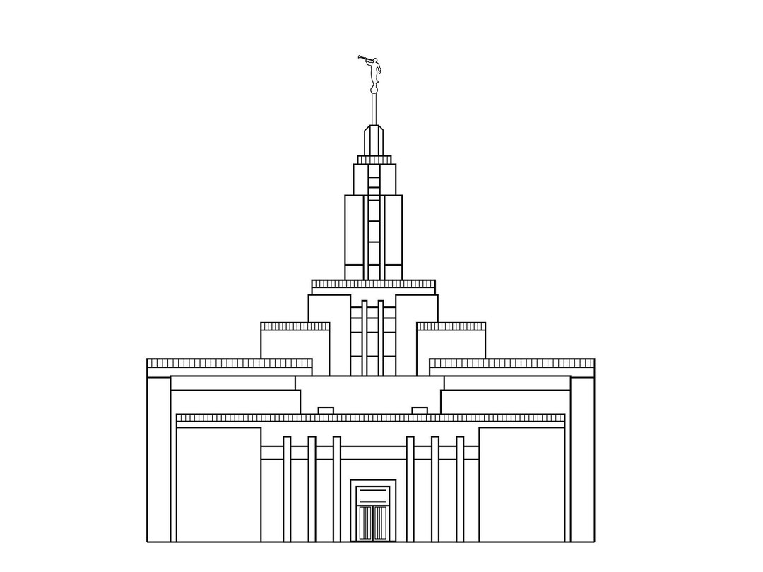 Digital Draper Temple Vector Digital Use Glowforge - Etsy