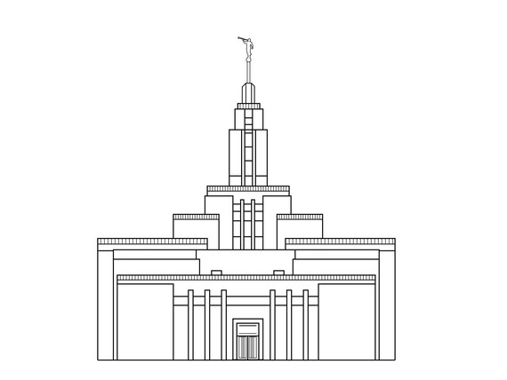 Digital Draper Temple Vector Digital Use Glowforge - Etsy