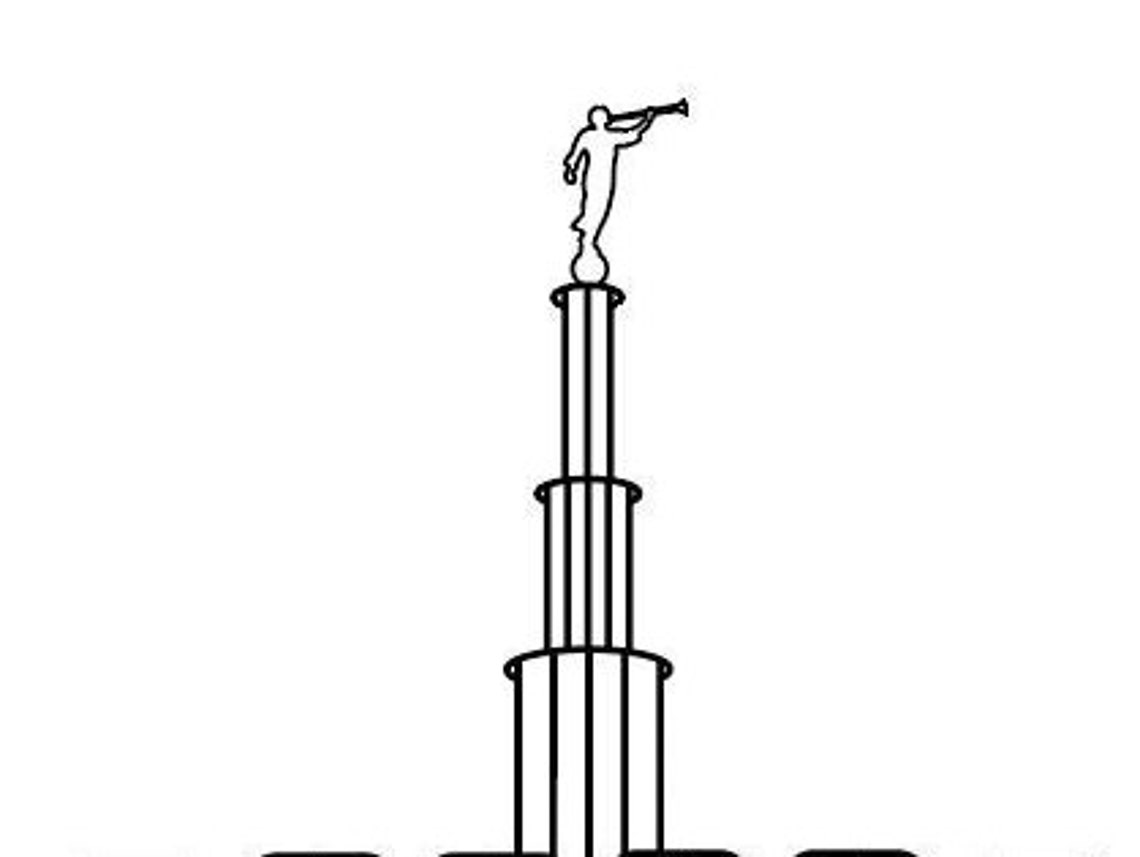 Digital Provo Temple, Engraving Glowforge File, Line Art, Pdf, Svg, Png ...
