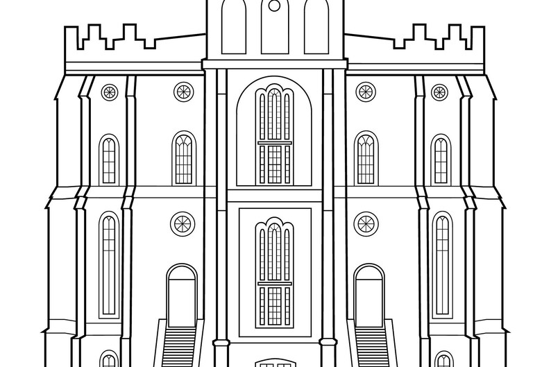 Digital St George Temple, Vector, Digital, Glowforge, LDS Temple ...