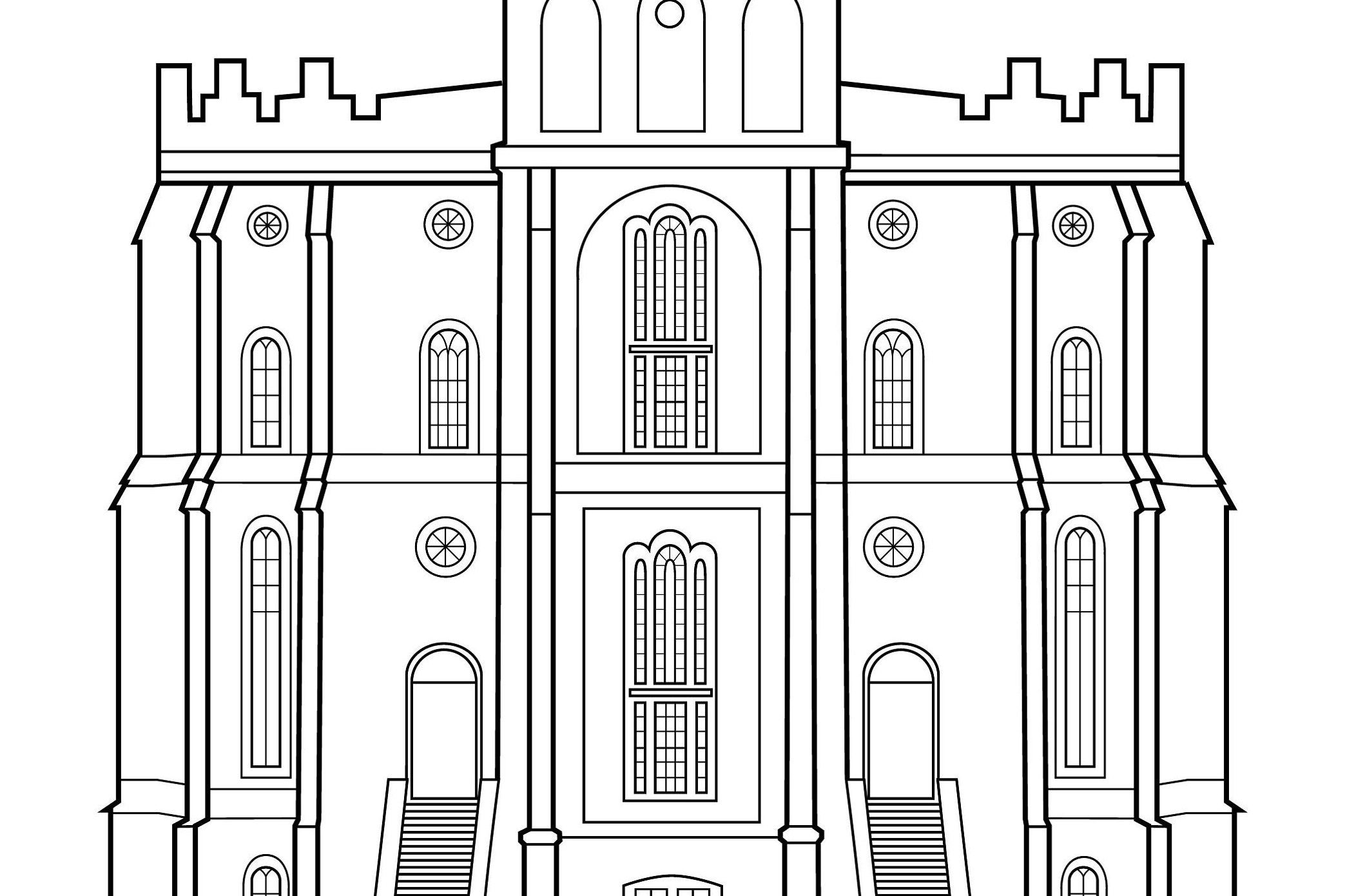 Digital St George Temple, Vector, Digital, Glowforge, LDS Temple ...