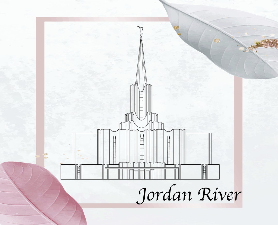 Digital Jordan River LDS Temple, Glowforge, Vector Art, Digital Use ...