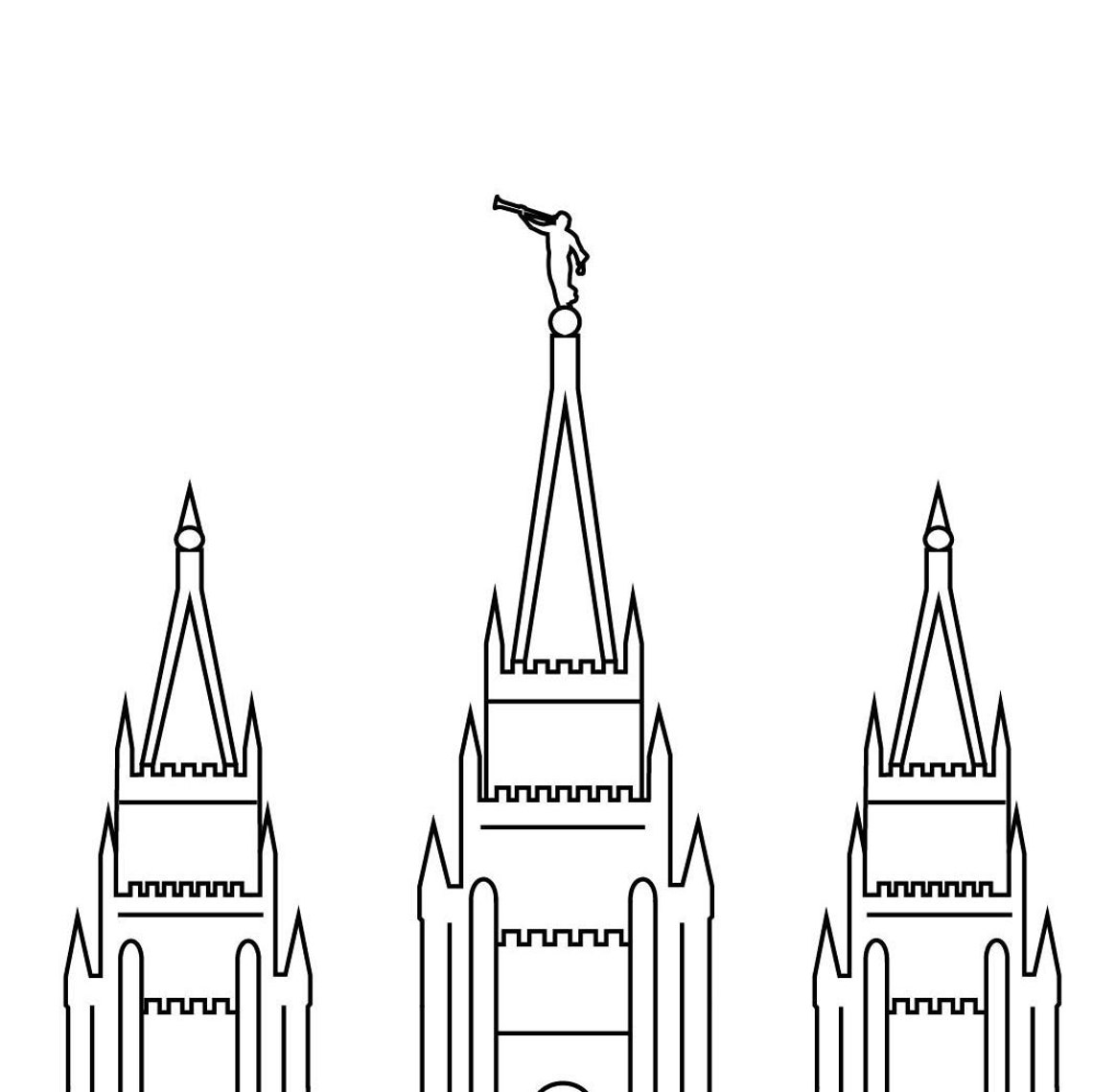 Digital Salt Lake Temple, Vector, Digital Use, Glowforge, Clipart, SVG ...