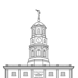 Digital Nauvoo Temple Vector Digital Use Glowforge Clipart Svg