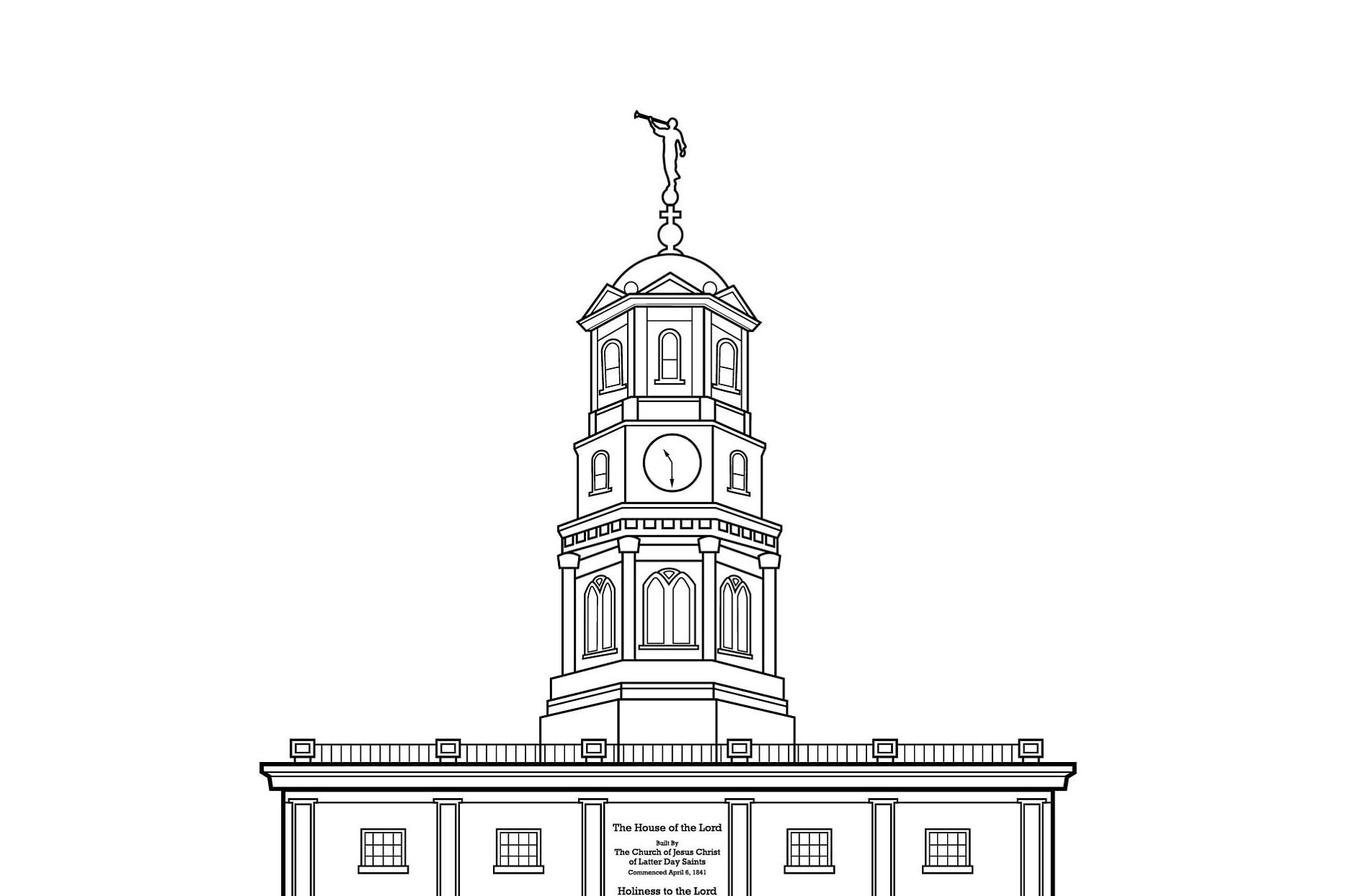 Digital Nauvoo Temple, Vector, Digital Use, Glowforge, Clipart, SVG ...