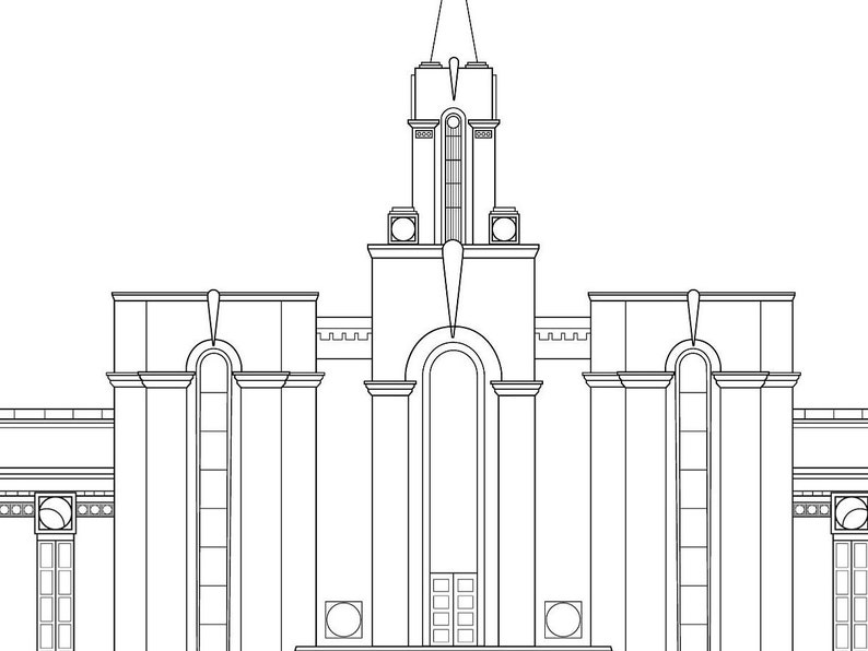 Digital Bountiful Temple, Vector, Digital Use, Glowforge, LDS Temple ...