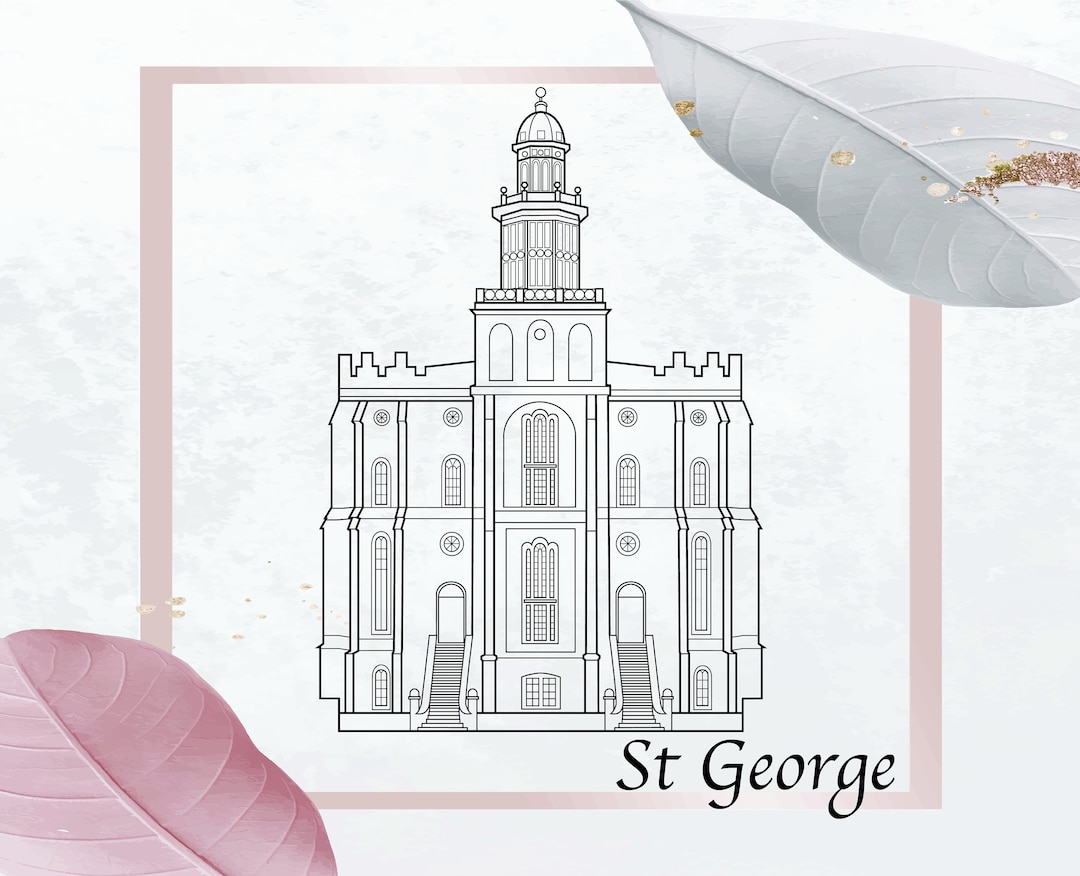 Digital St George Temple, Vector, Digital, Glowforge, LDS Temple ...