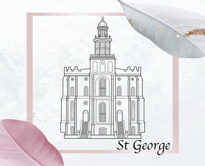 Digital St George Temple, Vector, Digital, Glowforge, LDS Temple ...