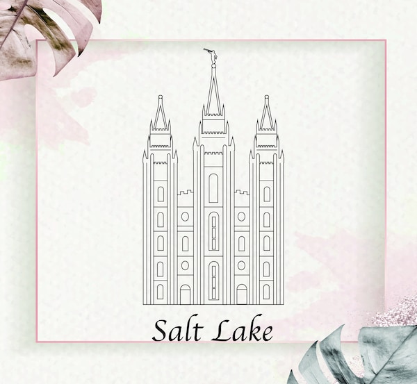 Salt Lake Temple Drawing Printable File - Etsy Canada