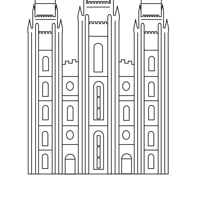 Digital Salt Lake Temple, Vector, Digital Use, Glowforge, Clipart, SVG ...