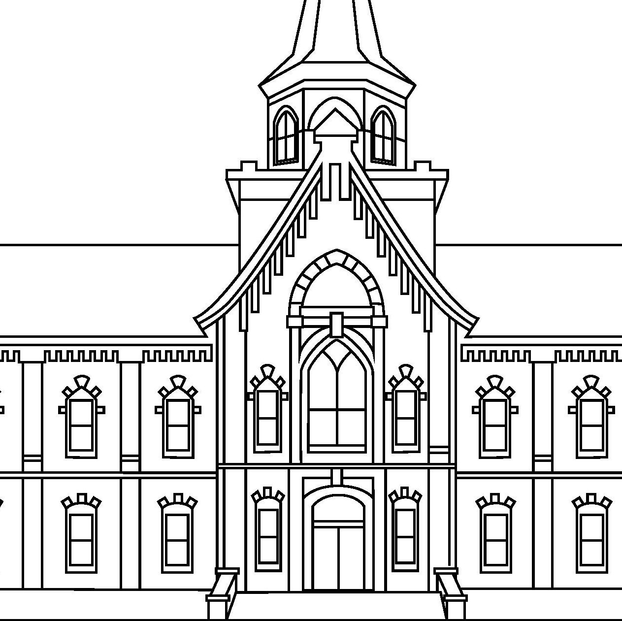 Digital Provo City Center Temple, Vector, Digital Use, Glowforge ...