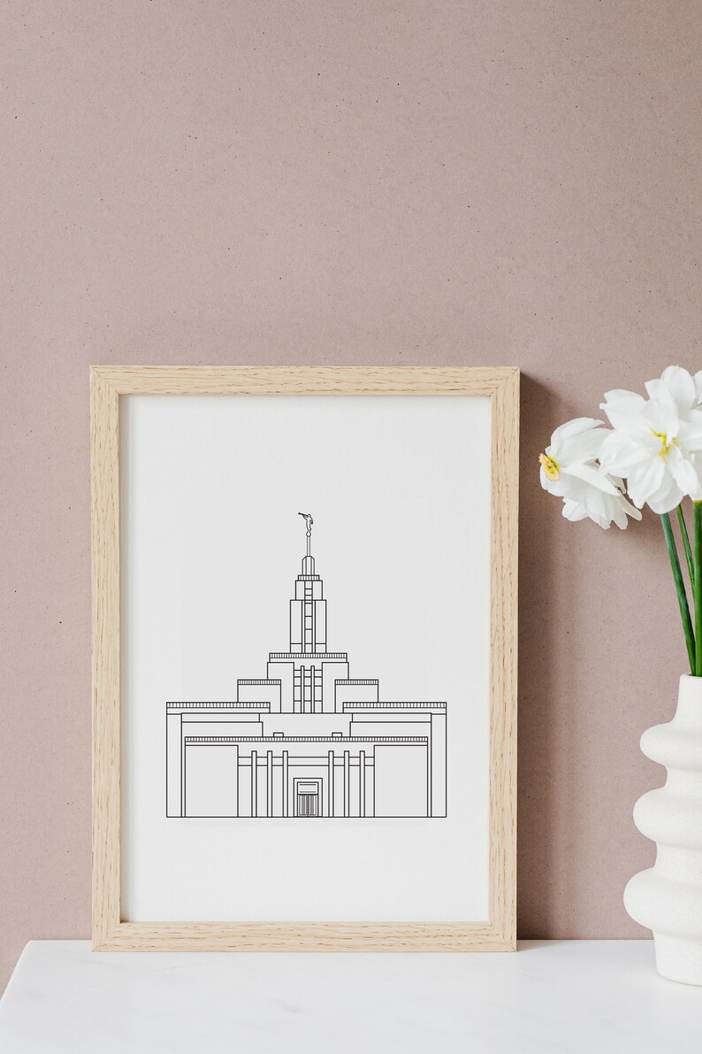 Digital Draper Temple Vector Digital Use Glowforge - Etsy