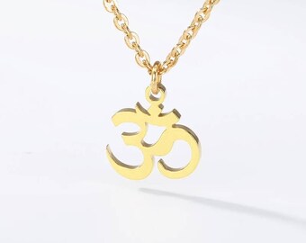 Gold Om Pendant | Etsy