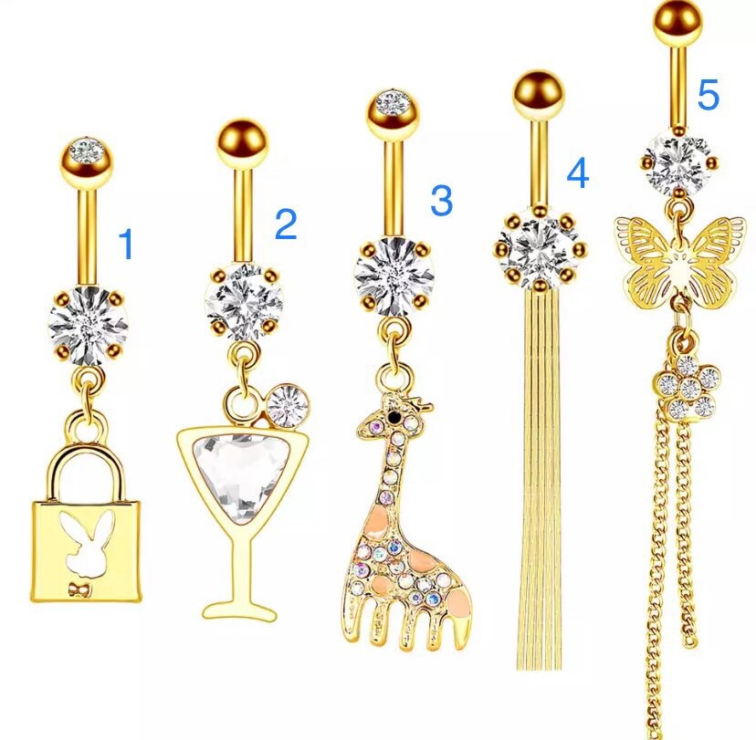 Giraffe Belly Button Rings